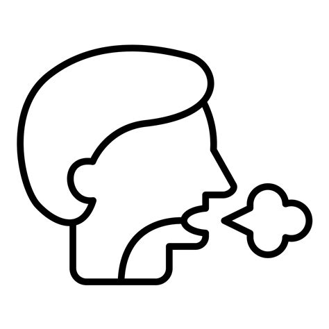 Shortness Of Breath Line Icon 14810192 Vector Art At Vecteezy