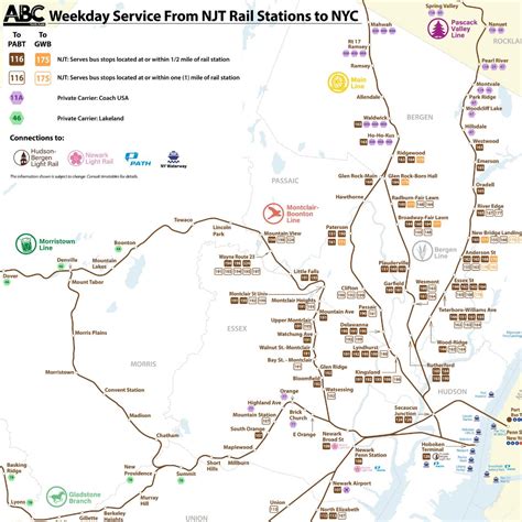 Map Of Nj Transit 165 Bus Routes London Bus Route N27