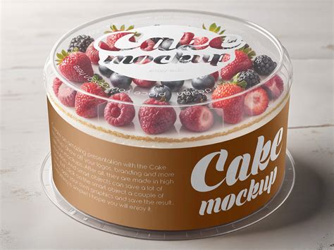 Plastic Container Cake Mockup Free Psd Templates