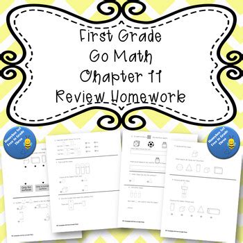 First Grade Go Math Chapter 11 Review Homework By Honeybee Hive Creations