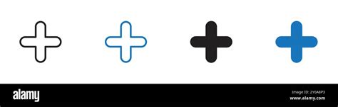 Add Icon Linear Vector Graphics Sign Or Symbol Set For Web App Ui Stock Vector Image And Art Alamy