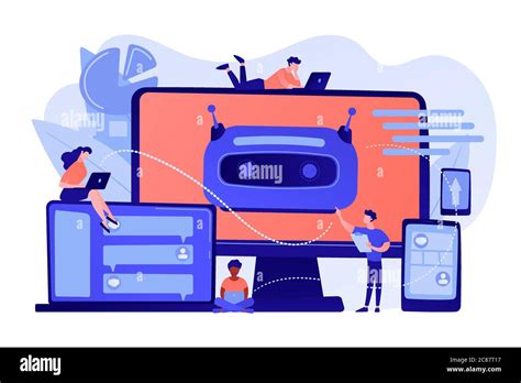Chatbot Development Platform Concept Vector Illustration Stock Vector Image And Art Alamy