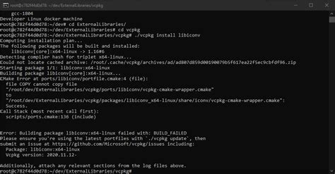 Docker Libiconv Build Failure Issue Microsoft Vcpkg Github