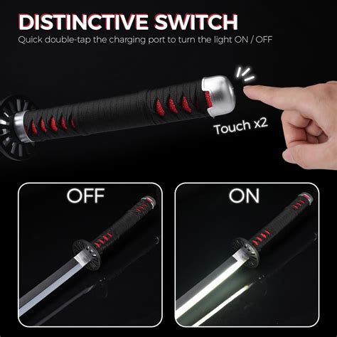 Light Up Black Tanjiro Demon Slayer Sword Animekanta
