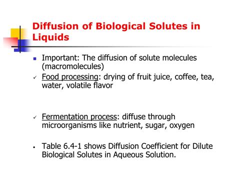 Ppt Principles Of Mass Transfer Molecular Diffusion In Liquids