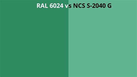 Ral 6024 Vs Ncs S 2040 G Ral Colour Chart Uk