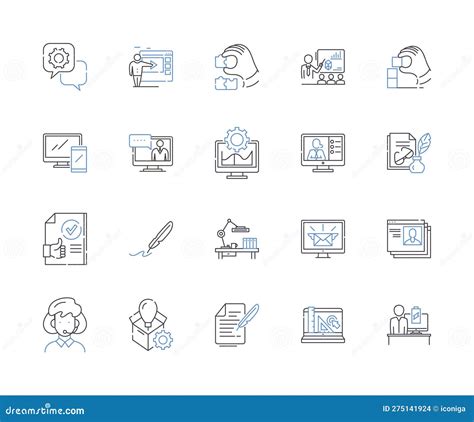 Workflow And Office Outline Icons Collection Workflow Office Automation Process Tasks