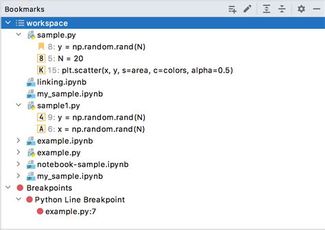 Bookmarks Dataspell Documentation