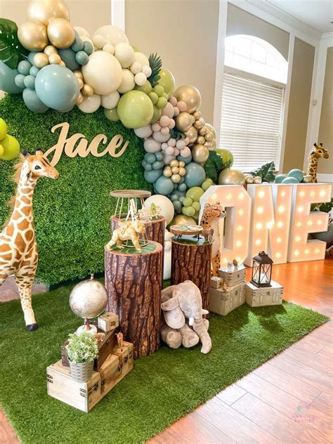 Safari Birthday Party Ideas Photo 9 Of 10 1st Birthday Party Ideas