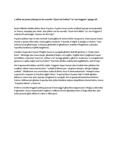 Qsari Tal Fuħħar Mudell Pdf