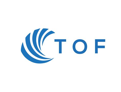 TOF letter logo design on white background. TOF creative circle letter ...