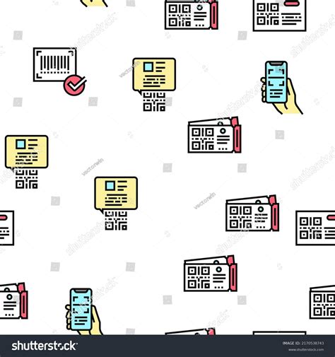 Qr Code Identification Vector Seamless Pattern Stock Vector Royalty Free Shutterstock