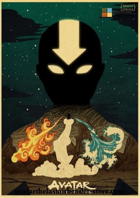 New Style Aang Kraft Paper Poster Avatar The Last Airbender Store