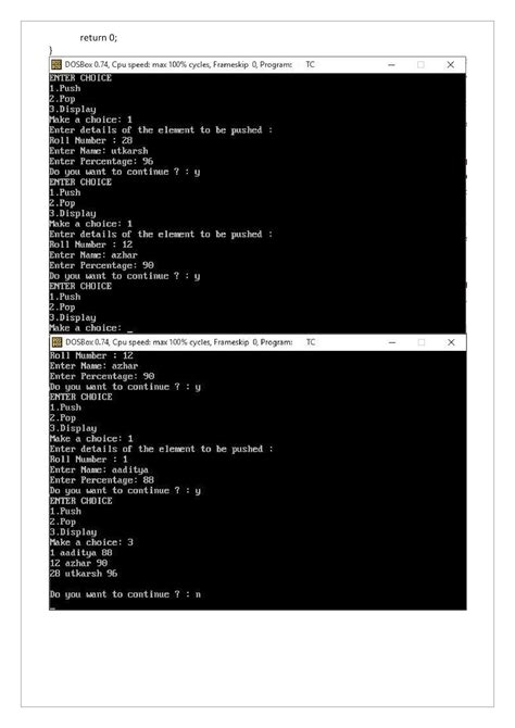 Class 12 Computer Practicals