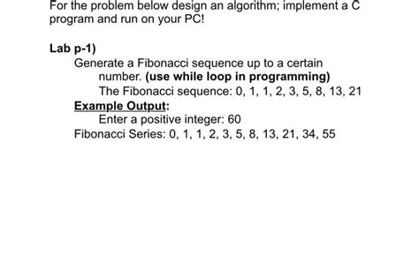 Solved For The Problem Below Design An Algorithm Implement