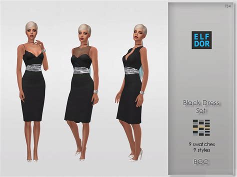 The Sims Resource Black Dress Set