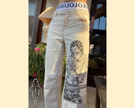 Custom Anime Jeans Etsy