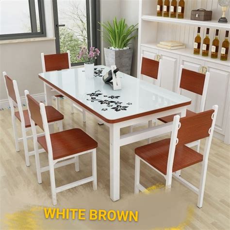 Dining Table Metal Leg Set Meja Makan 41 Dining Table Set Shopee