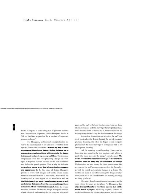 Itsuko Hasegawa Ateliê Itsuko Hasegawa Pdf Design Drawing