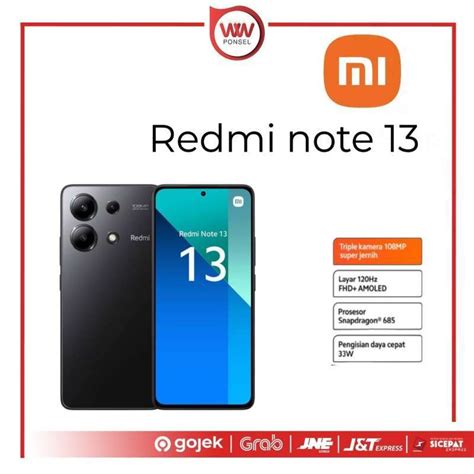 Promo Hp Xiaomi Redmi Note 13 Ram 8gb Internal 256gb Garansi Resmi Diskon 8 Di Seller Wwponsel