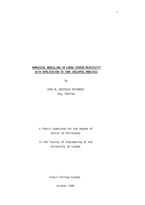 Numerical Modelling In Large Strain Plasticity With Application To Tube