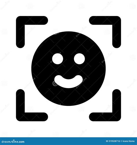 Face Detection Icon Black Line Art Vector 326530213