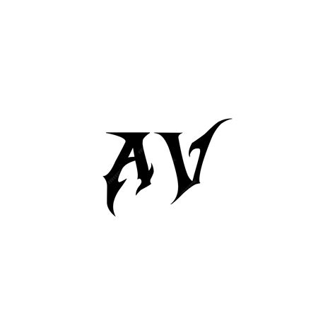 Monograma Logotipo Design Letra Nome De Texto Símbolo Av Monocromático