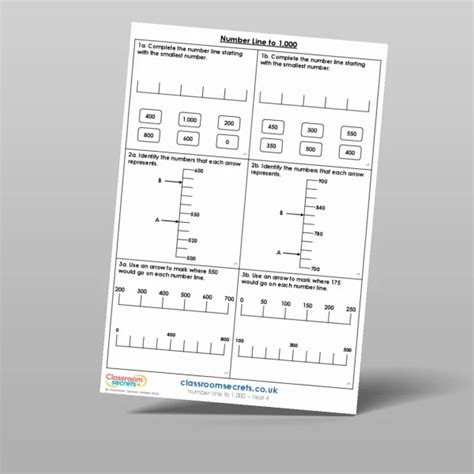 Year 4 Number Line To 1 000 Varied Fluency Resource Classroom Secrets