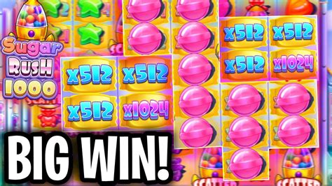 New Sugar Rush 1000 Slot Pays Huge Big Win Youtube