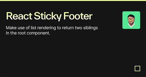 React Sticky Footer Codesandbox