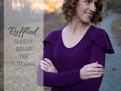 Ruffled Sleeve Briar Tee Tutorial Megan Nielsen Design Diary Bloglovin