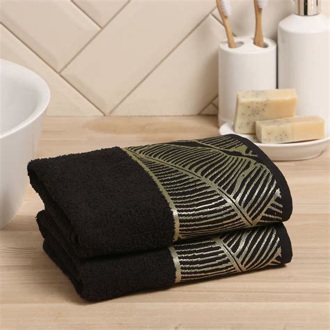 Полотенце махровое Love Life Leaves 50 90 см черный 100 хл 360 гр м2 9415377 Купить по