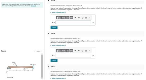 Solved Determine The Horizontal And Vertical Components Of Chegg