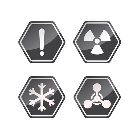 Premium Vector Set Warning Sign Element