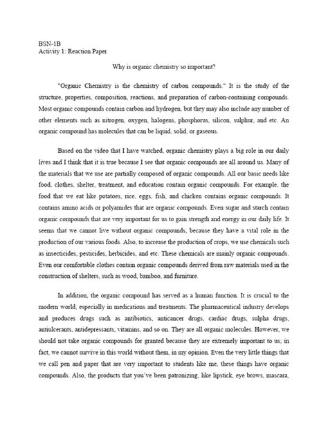 Why Is Organic Chemistry So Important Pdf Organic Compounds