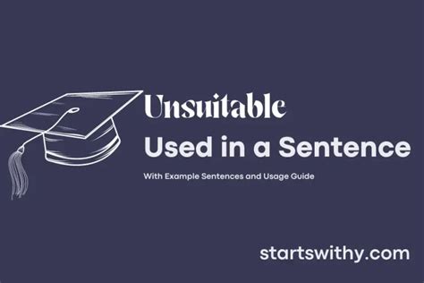 Unsuitable In A Sentence Examples 21 Ways To Use Unsuitable