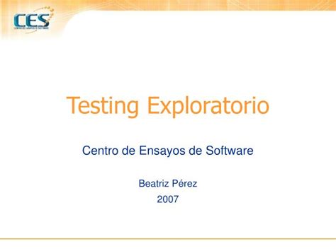 Ppt Testing Exploratorio Powerpoint Presentation Free Download Id