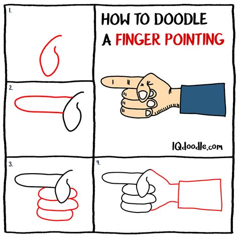 How To Doodle A Finger Pointing IQ Doodle School