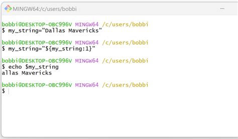 how to remove first character from string in bash with example