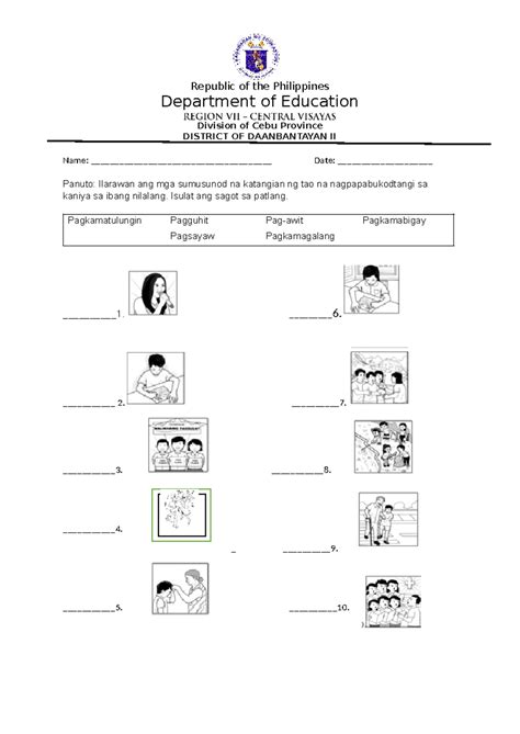Sample Worksheet In Gmrc That Will Help Your Work More Easier And Fun Republic Of The