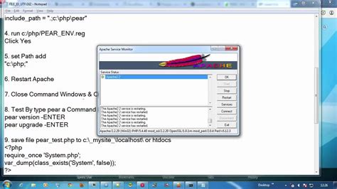 how to install pear php for windows youtube