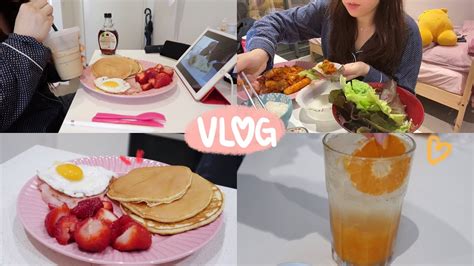 Eng 시드니vlog 먹는거말고는할게없는먹방브이로그신전떡볶이튀김어묵귤청만들기닭갈비마라탕팬케이크떡국월남쌈민분홍 Vlog Youtube