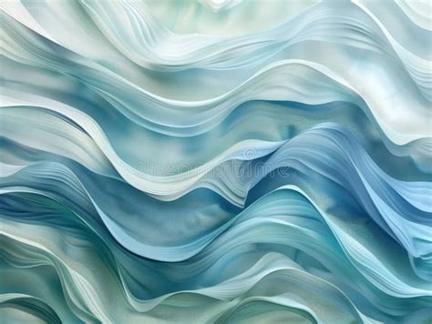 Gentle Blue Waves Flowing In A Soothing And Calming Pattern Stock Image