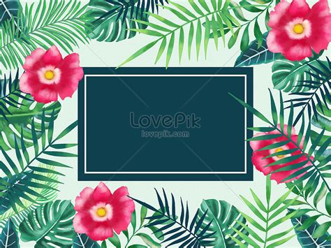 열대 식물은 배경 일러스트 무료 다운로드 Lovepik