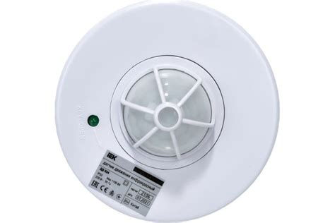 Датчик движения IEK ДД 024 1100Вт 360град 6м IP33 белый LDD11-024-1100 ...