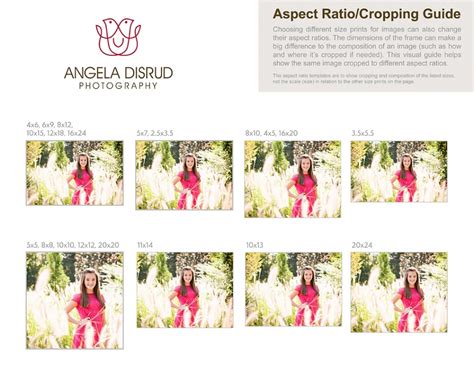 Print Cropping Guides Angela Disrud Photography