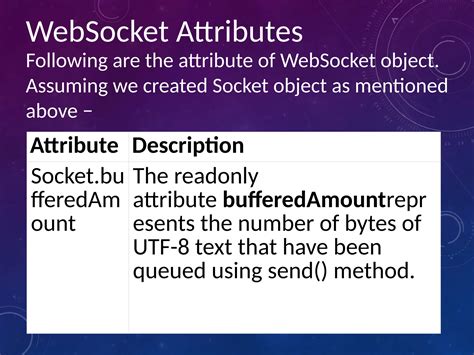 Presentation In Net Programming Web Socketspptx