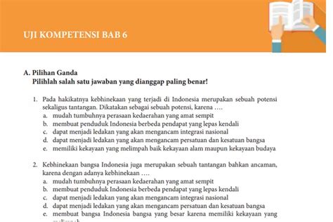 10 Kunci Jawaban PKN Kelas 10 Pilihan Ganda Uji Kompetensi Bab 6