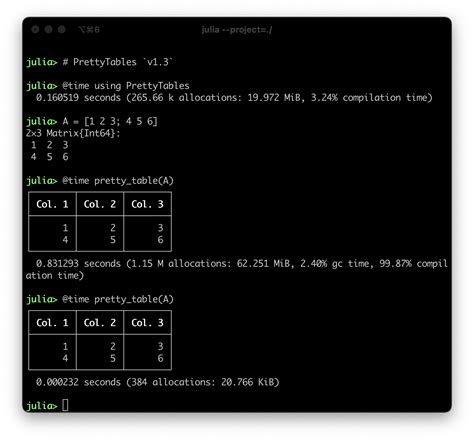 Help Testing Prettytables V2 Community Julia Programming Language