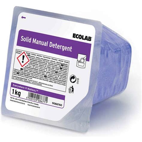 Ecolab Solid Manual Detergent Hand Dishwashing Detergent In Block Form Mundizio